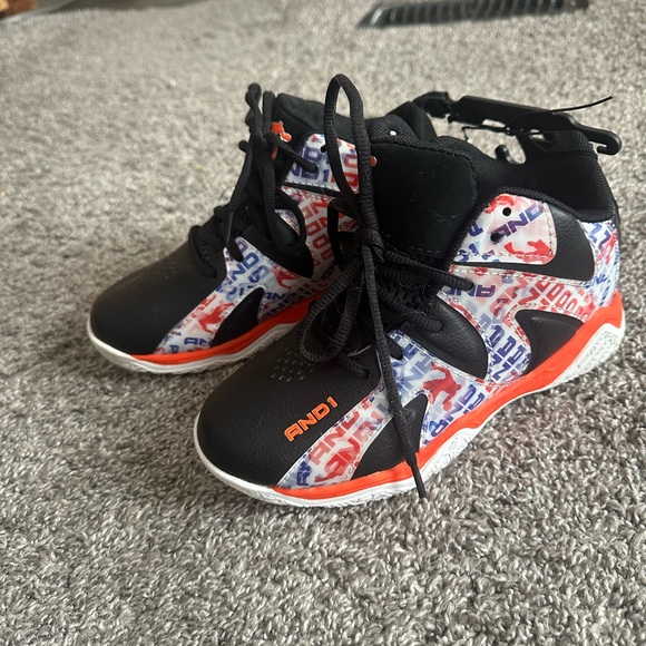 And1 | Shoes | And Kids Sneakers Black White And Orange | Poshmark